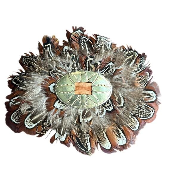 Unbranded | Accessories | Vintage Handcrafted Feather Barrette With ...